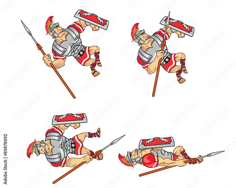 Roman Soldier Dying Sprite Stock Vector | Adobe Stock