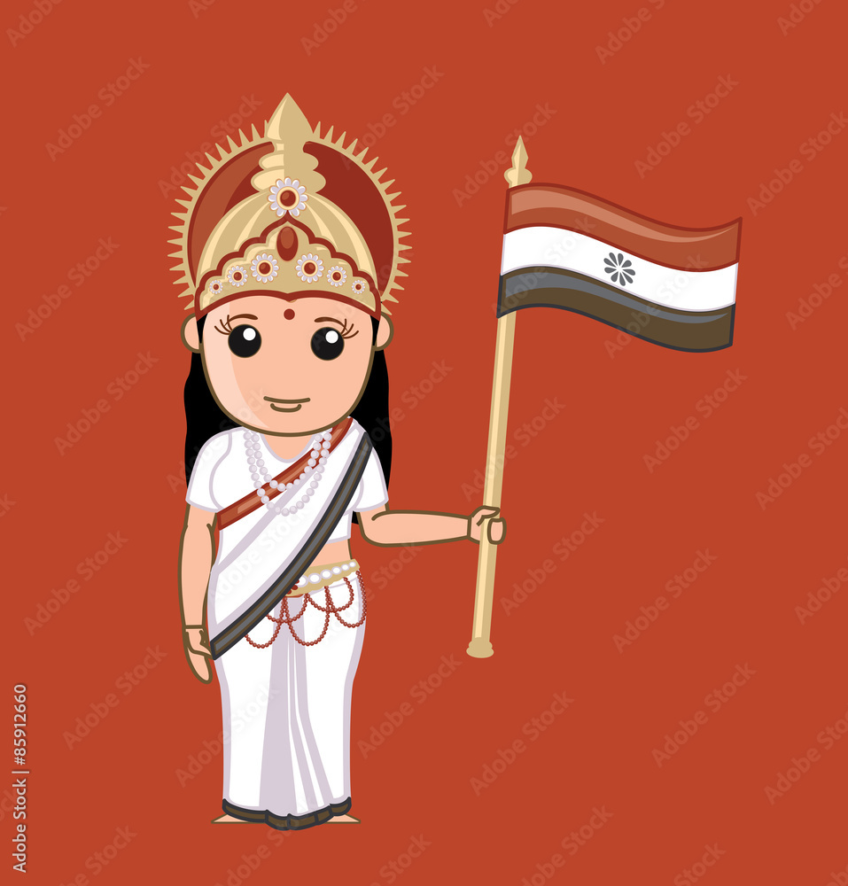 Bharat Mata - Indian God Stock Vector | Adobe Stock