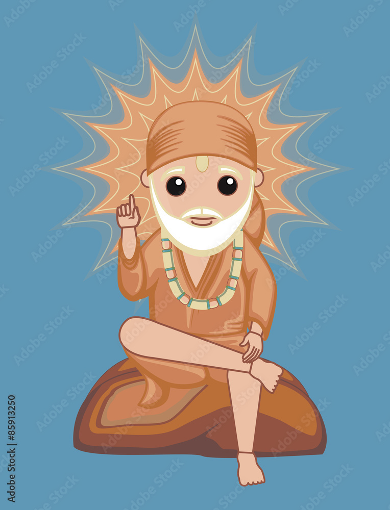 Shirdi Sai Baba - Hindu God Stock Vector | Adobe Stock