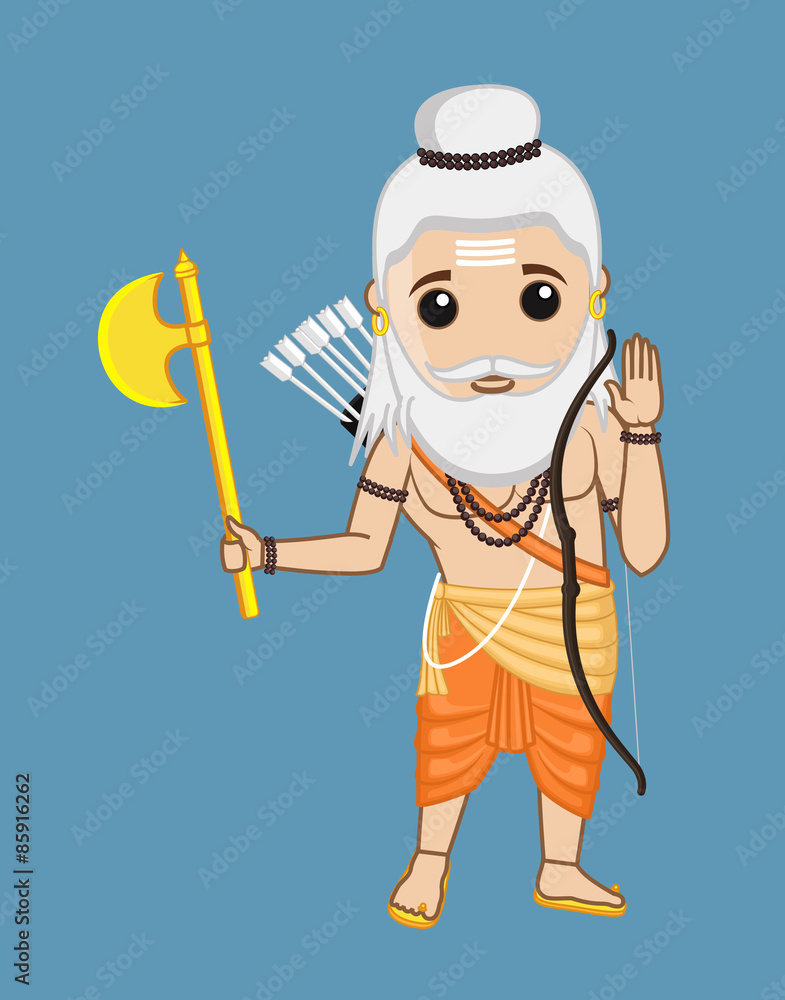 Parshuram - Indian Saint Character Stock Vector | Adobe Stock