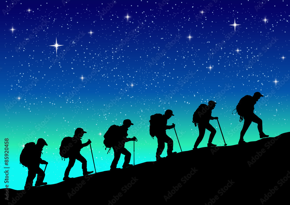 climbing a mountain. vector file Stock Vector | Adobe Stock