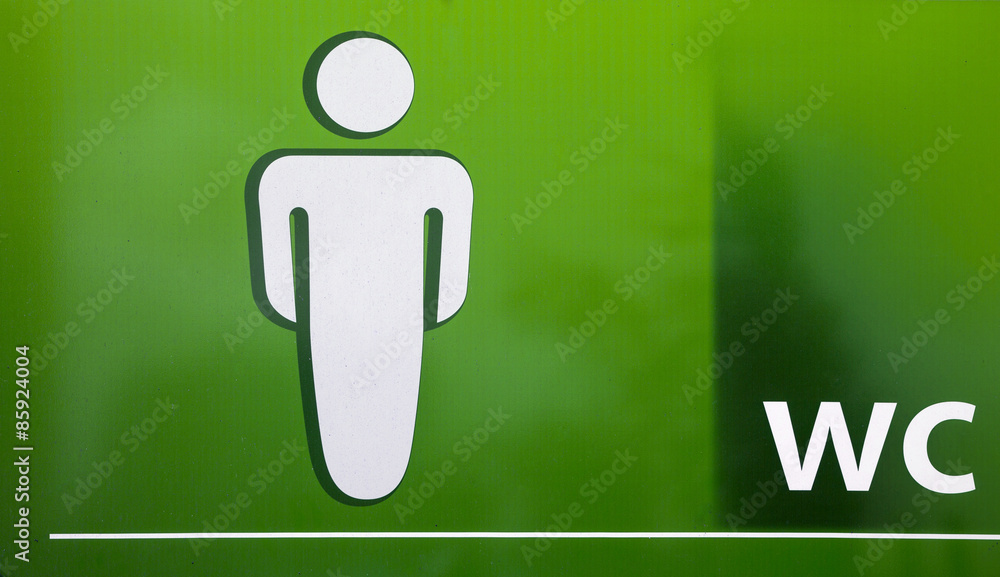 Schild WC Herren Stock Photo | Adobe Stock