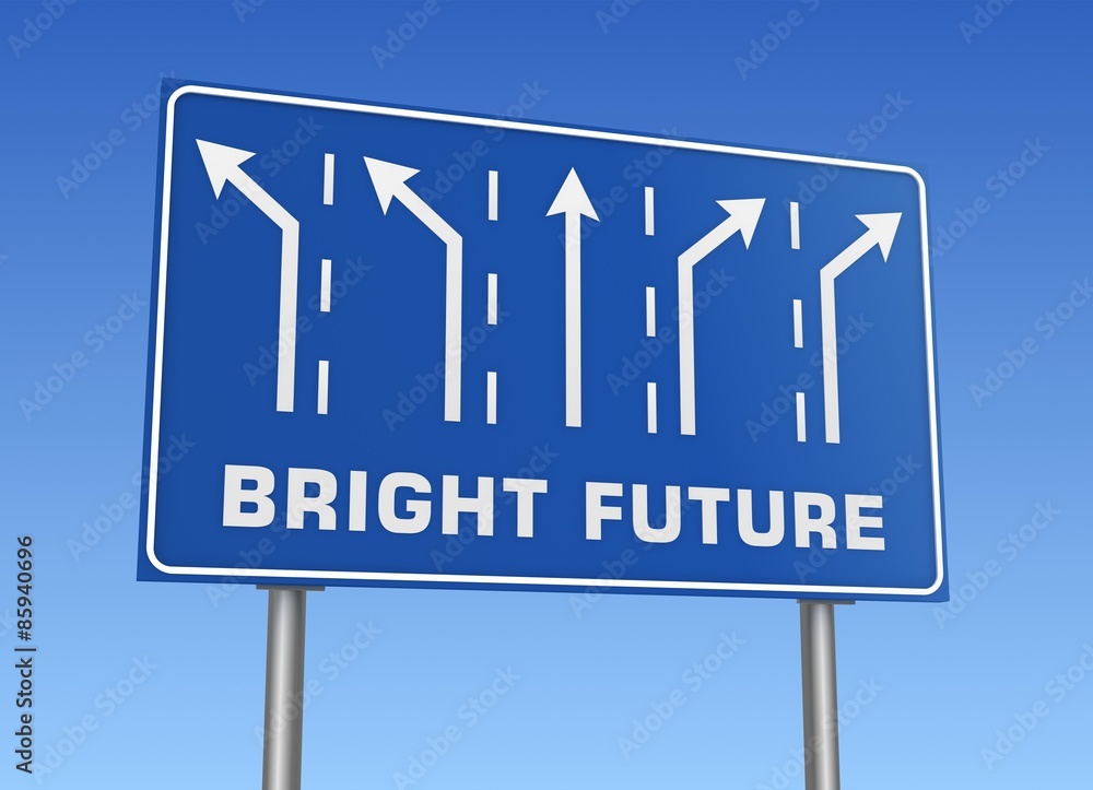 bright future ahead sign Stock Illustration | Adobe Stock