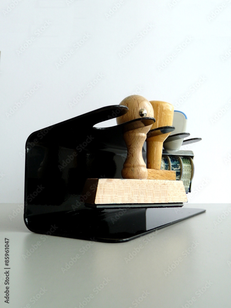 Stempel im Halter Stock Photo | Adobe Stock