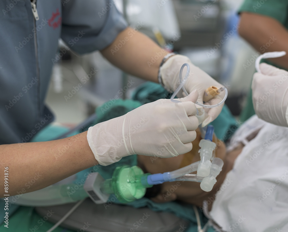 nurse suction endotracheal tube Stock Photo | Adobe Stock