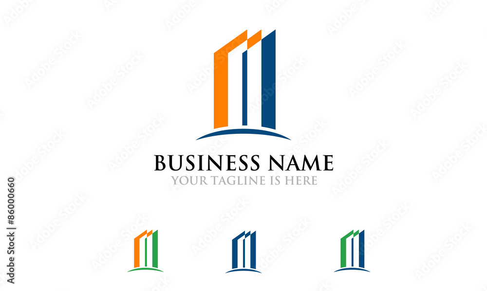 Cool Modern Commercial Building Logo Stock Vector | Adobe Stock