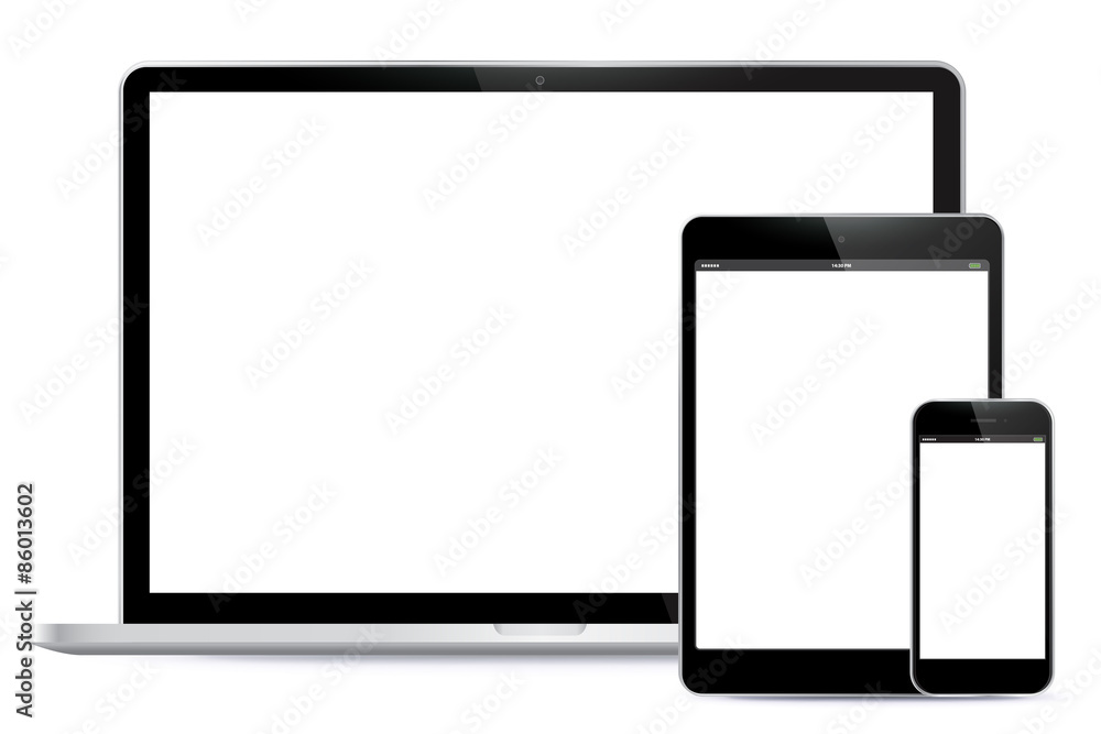 Computer Screens Vector. EPS10. Stock Vector | Adobe Stock