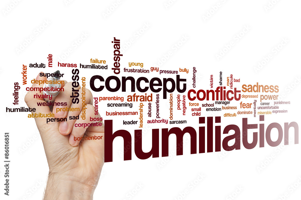 Humiliation word cloud Stock Photo | Adobe Stock