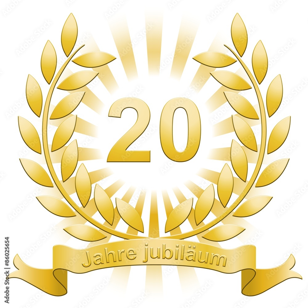 20 Jahre Jubiläum Stock-Illustration | Adobe Stock