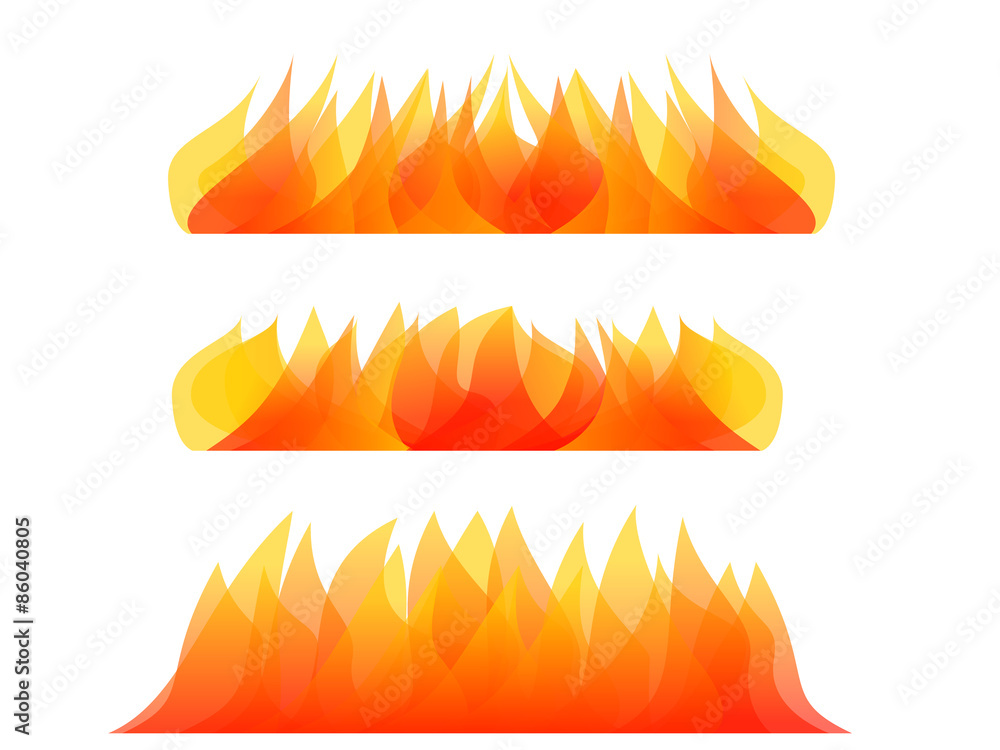 abstract fire element isolated on white vector Stock Vector | Adobe Stock