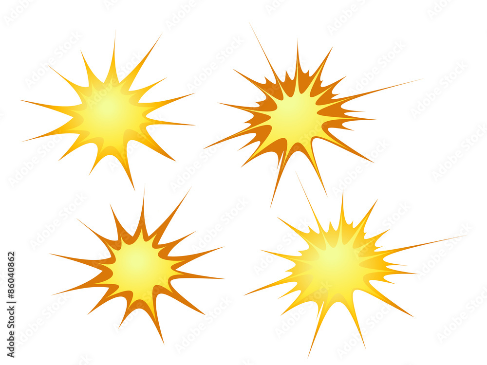 explosion, blast symbol element vector illustration Stock Vector ...