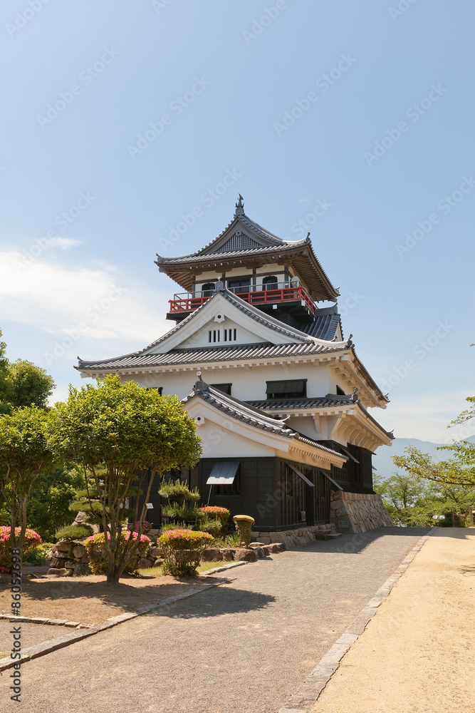 Main keep (donjon) of Kawanoe castle, Shikokuchuo, Japan Stock Photo ...