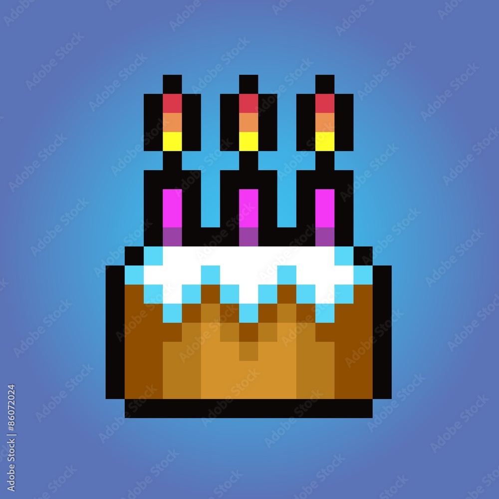Minecraft Cake Pixel Art