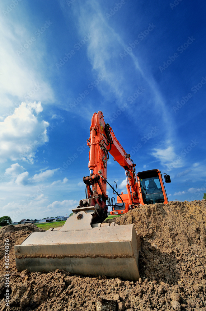 Schaufelbagger Stock-Foto | Adobe Stock