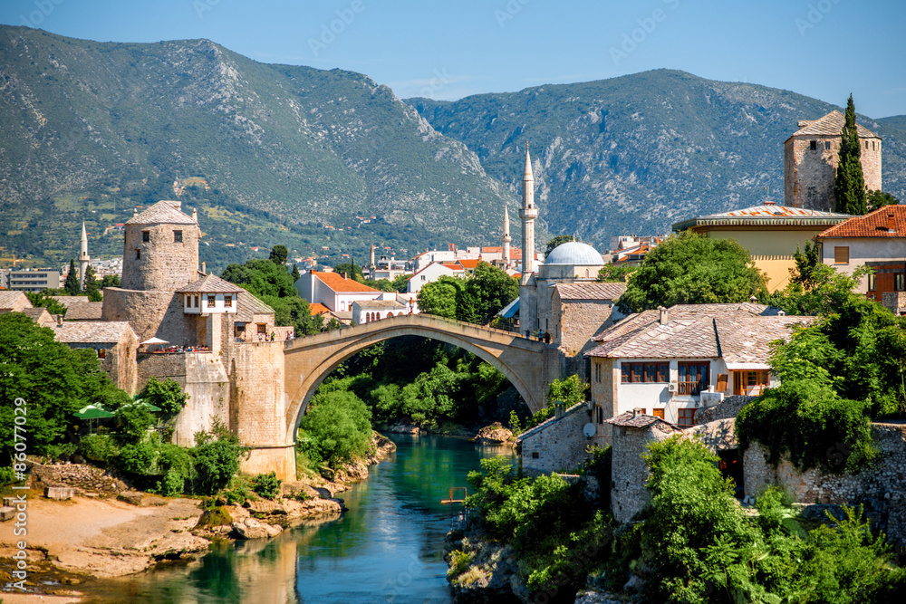 Mostar city view Stock-Foto | Adobe Stock