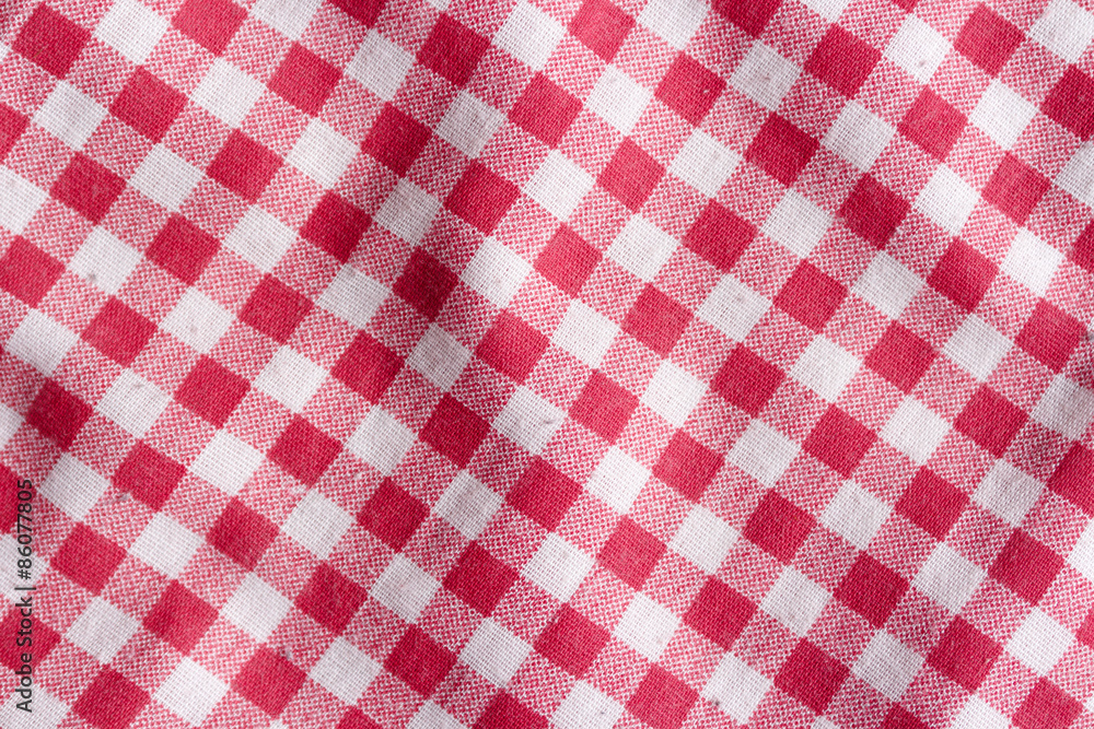 Red picnic tablecloth background. Red and white fabric texture. Stock ...