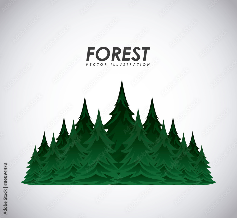 forest landscape Stock Vector | Adobe Stock