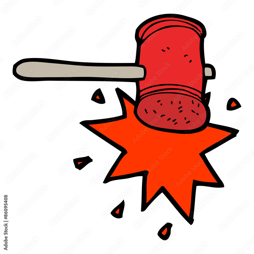 cartoon hammer Stock Vector | Adobe Stock