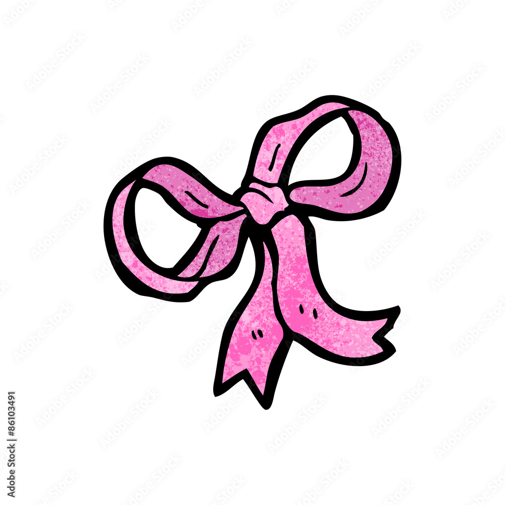 cartoon pink bow Stock Vector | Adobe Stock