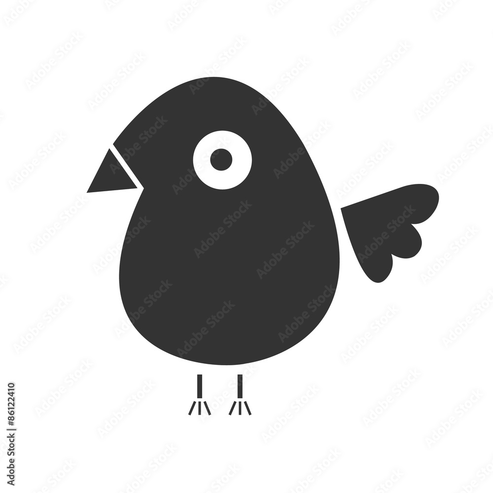 Baby bird silhouette logo vector Stock Vector | Adobe Stock
