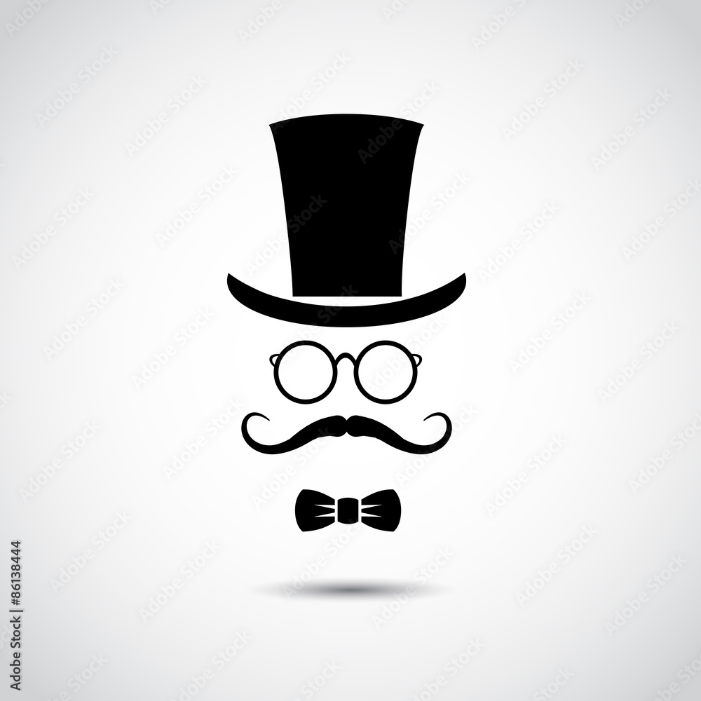 Retro gentleman. Vector illustration. Stock Vector | Adobe Stock