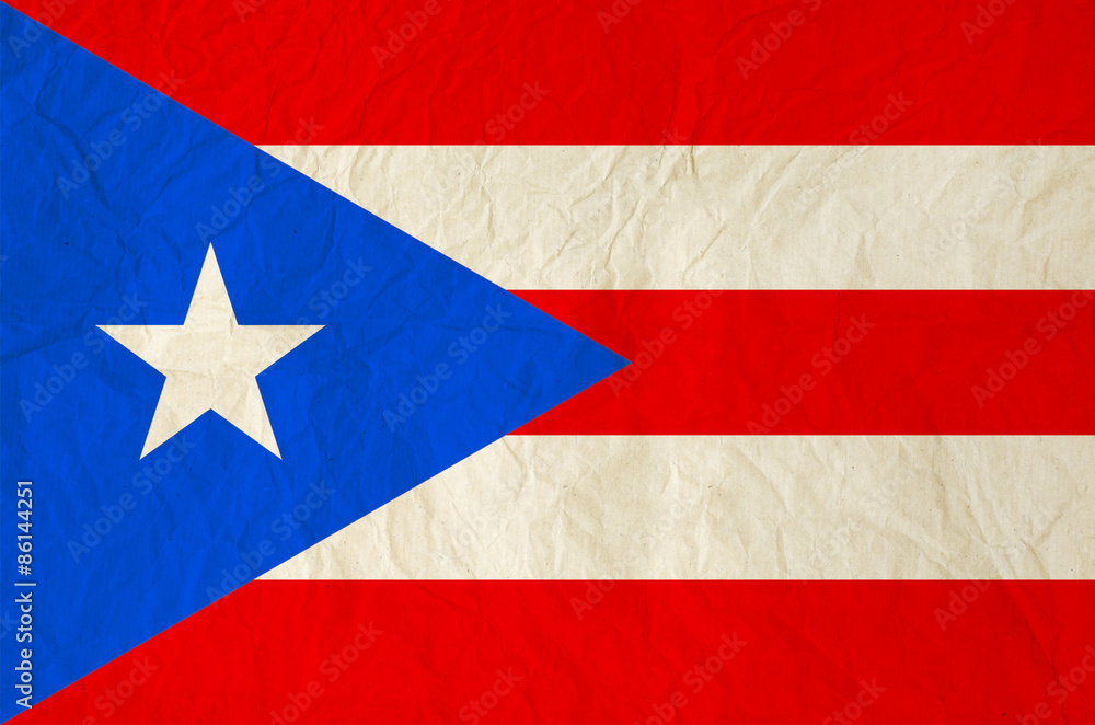 Flag of Puerto Rico with Vintage paper texture background Stock Photo ...
