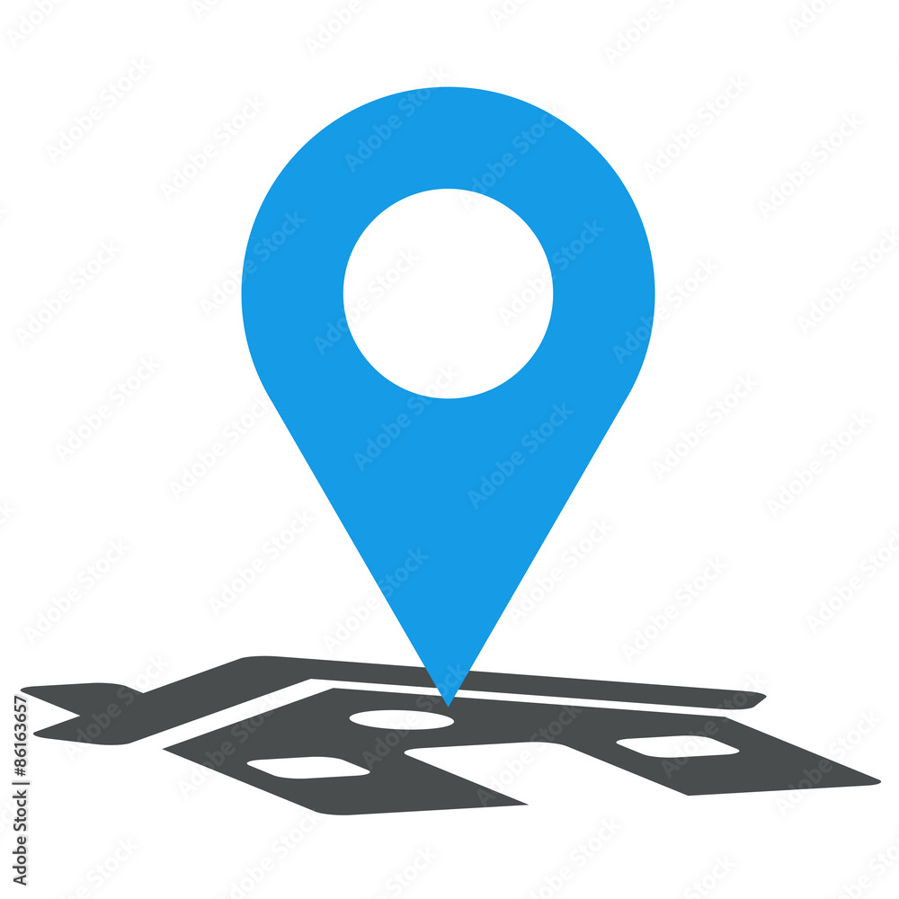 Icono simbolo localizacion casa azul Stock Illustration | Adobe Stock