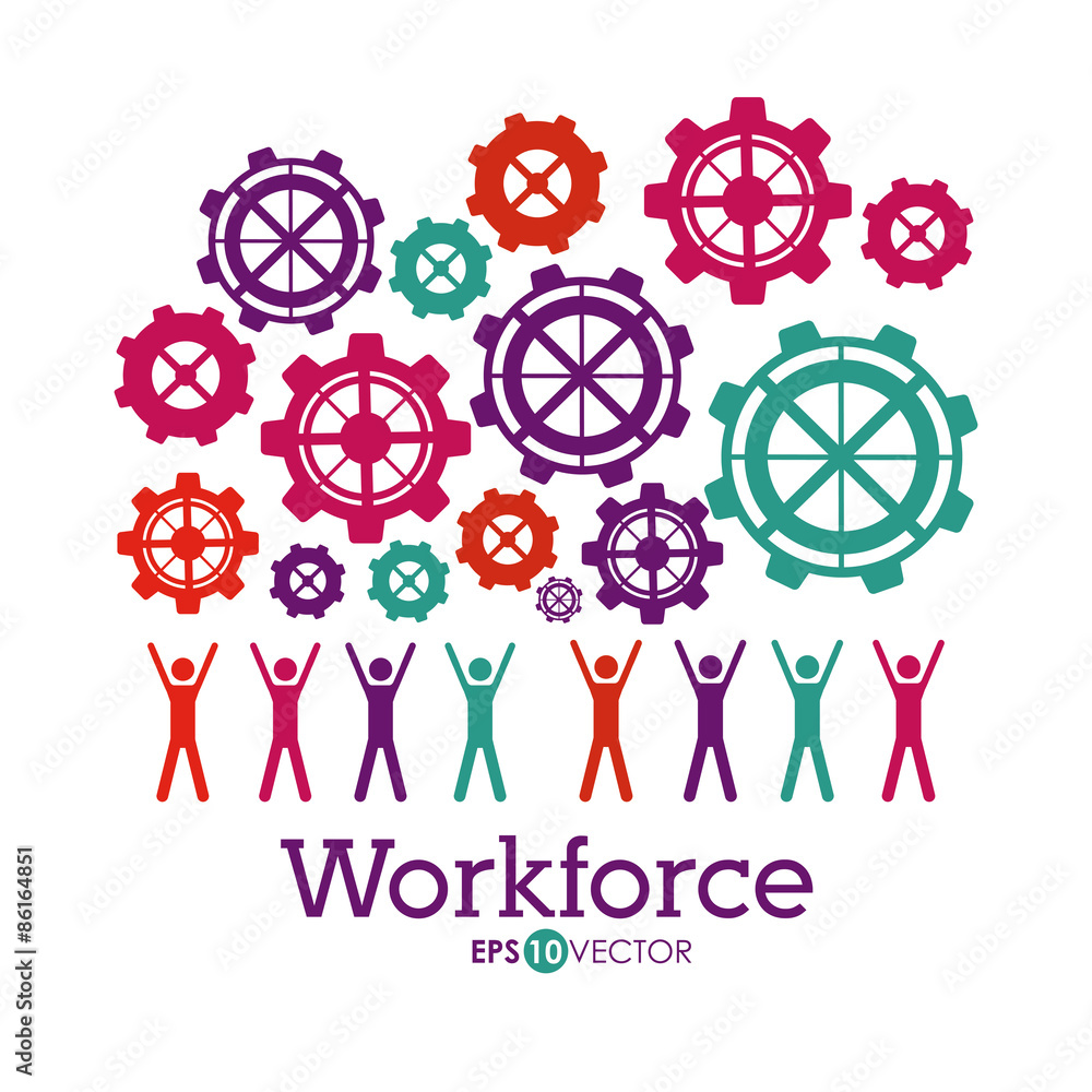 Workforce design Stock Vector | Adobe Stock