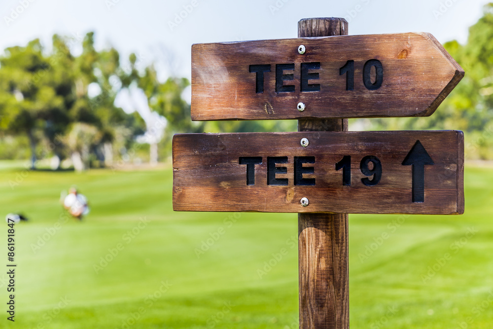 Golf Course Wood Signs