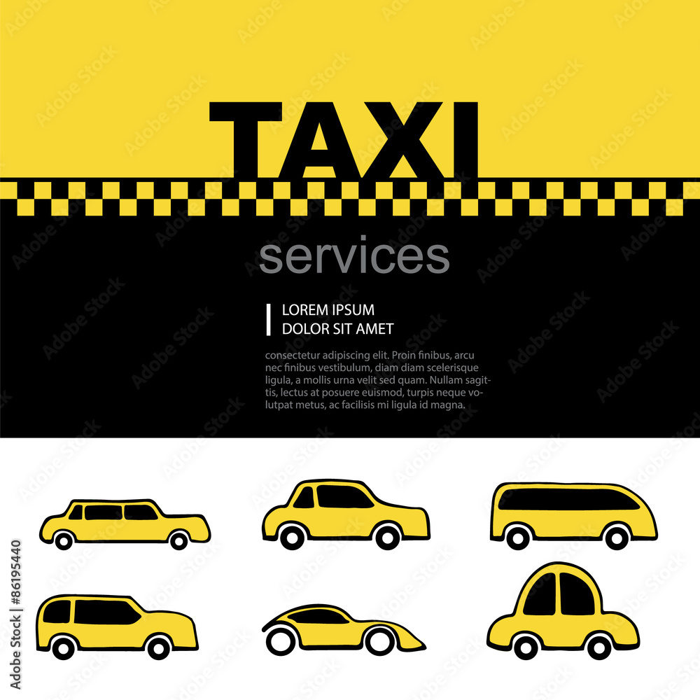 taxi service logo set Stock Vector | Adobe Stock