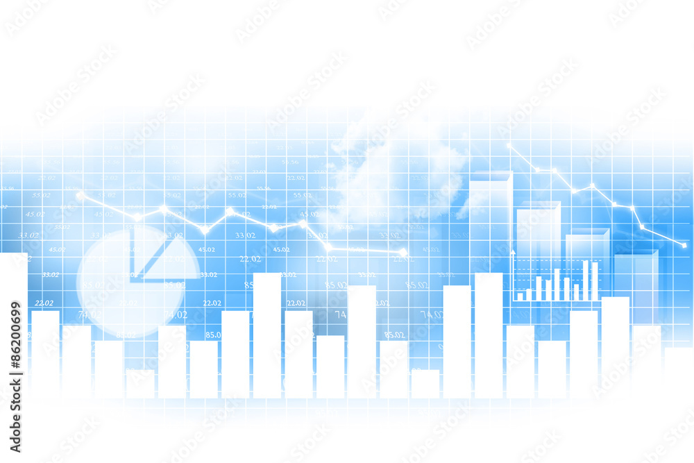 Stock market chart, financial background. Stock Illustration | Adobe Stock