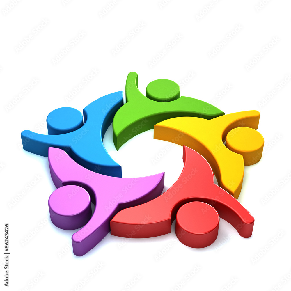 Poster 3D People logo isolated – Wall Art | UkPosters
