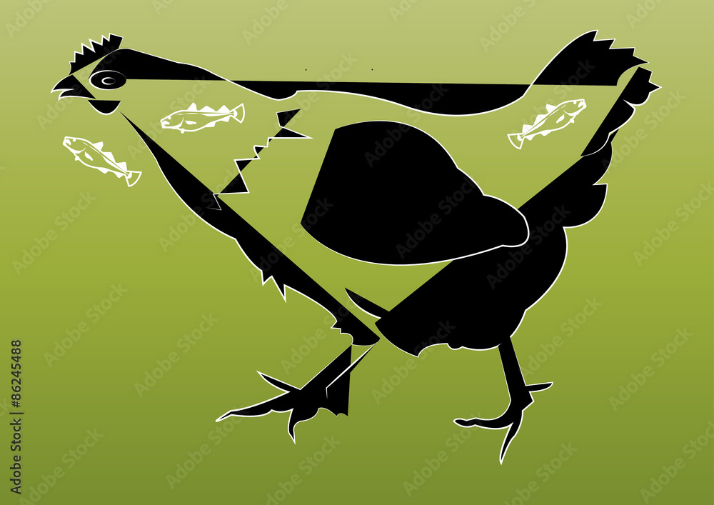 Cubist Chicken Stock Vector | Adobe Stock