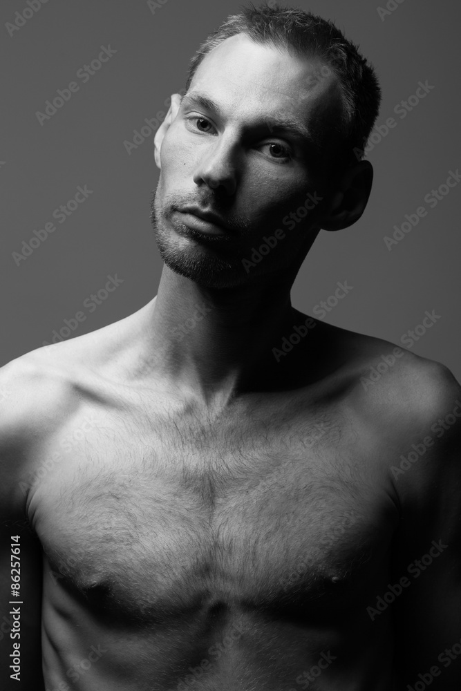 Real natural male beauty concept.Close up portrait of man Stock Photo ...