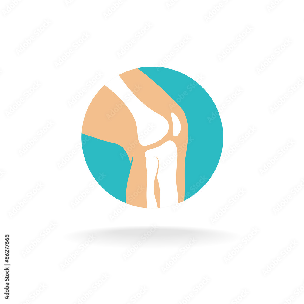 Knee joint logo Stock Vector | Adobe Stock