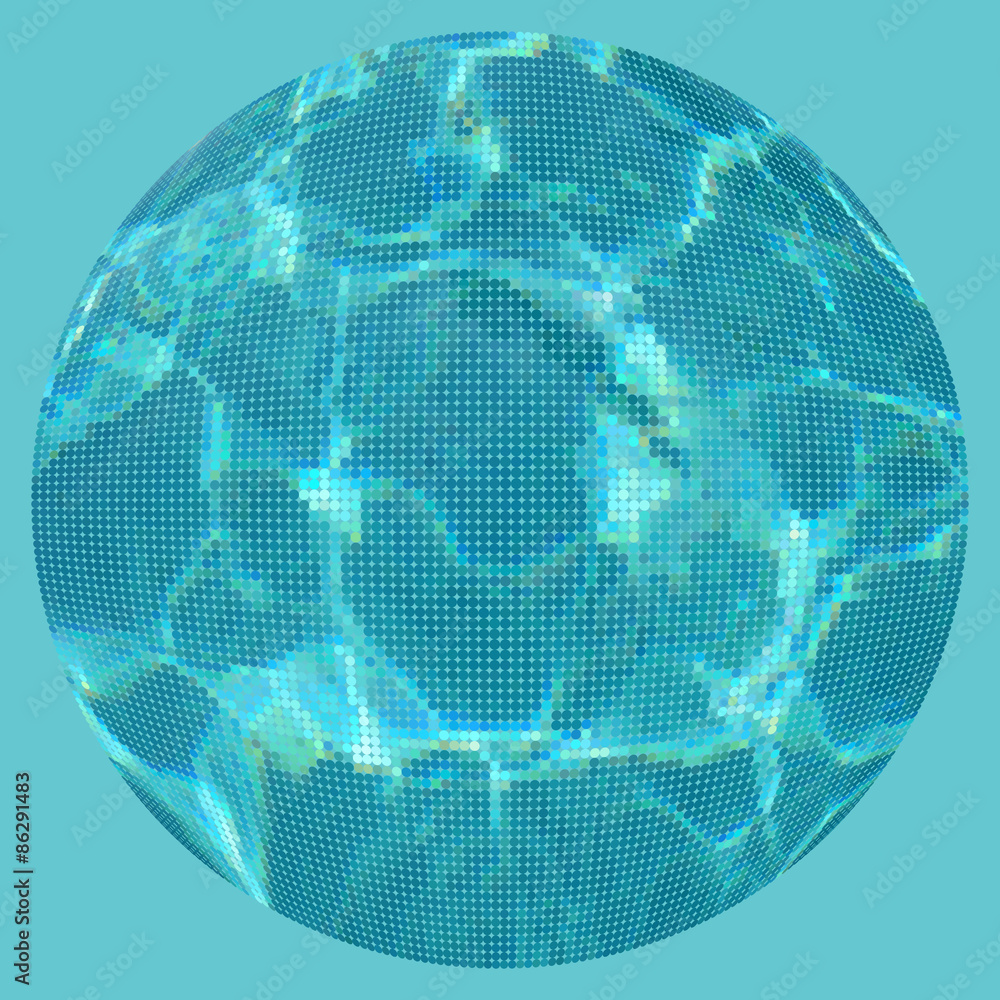 Vector circle water caustic texture effect mosaic dots. Stock Vector ...