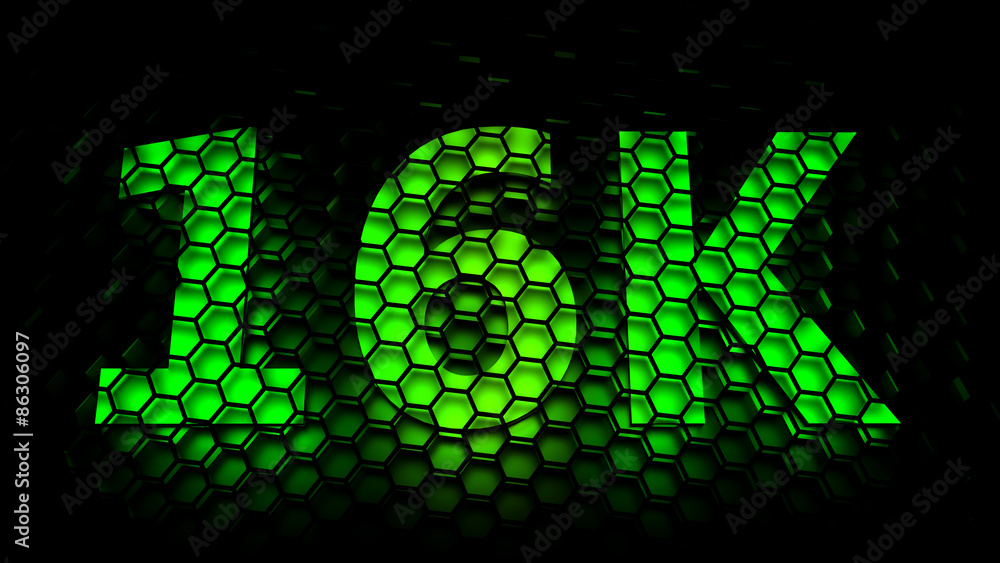 16K - display resolution ~ 128 Mpixel Stock Illustration | Adobe Stock