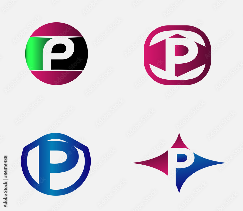 Letter P logo. Alphabet vector logotype design. Stock Vector | Adobe Stock