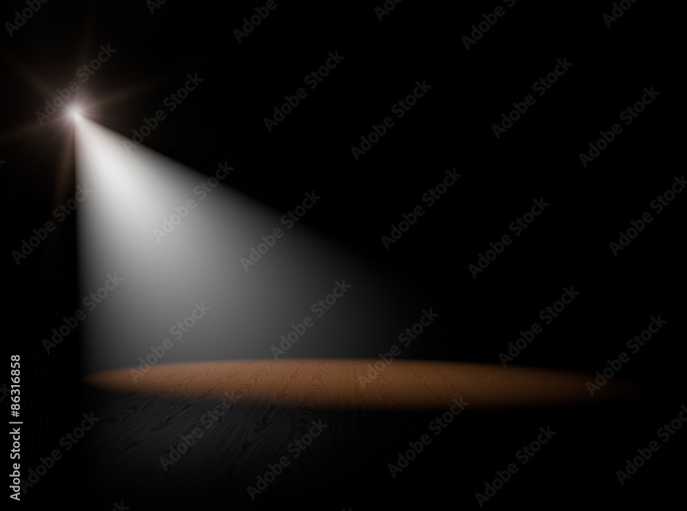 Spotlight on stage Stock Illustration | Adobe Stock