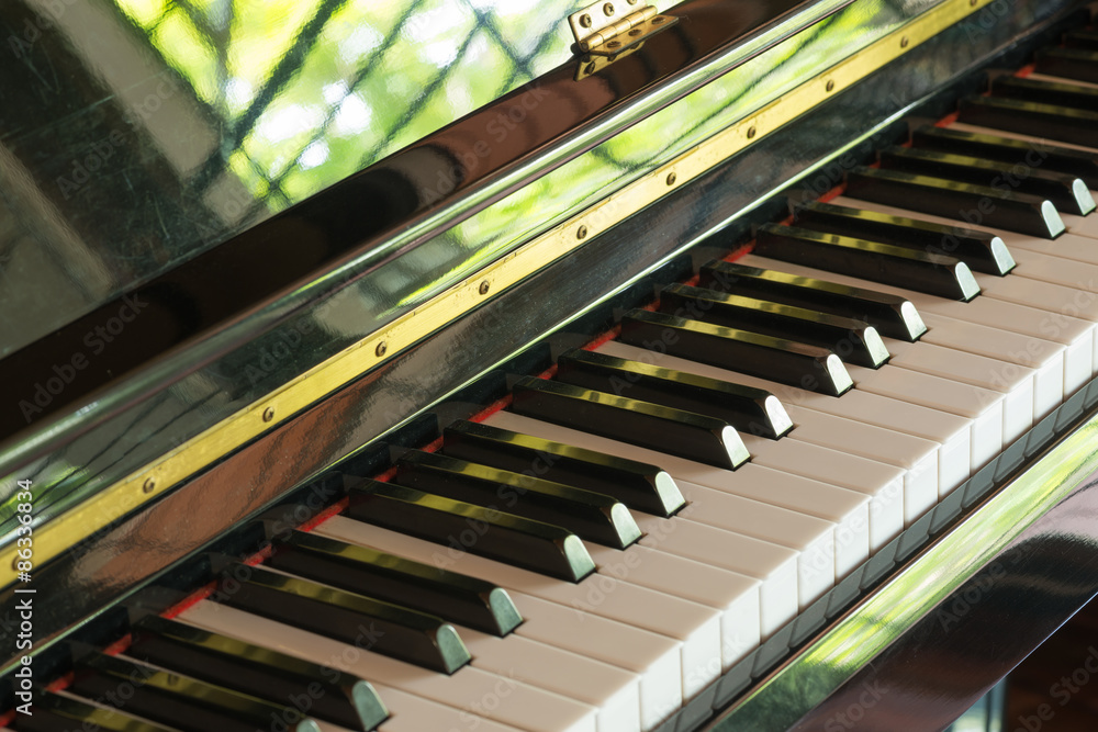 piano keys in black and white color Stock Photo | Adobe Stock