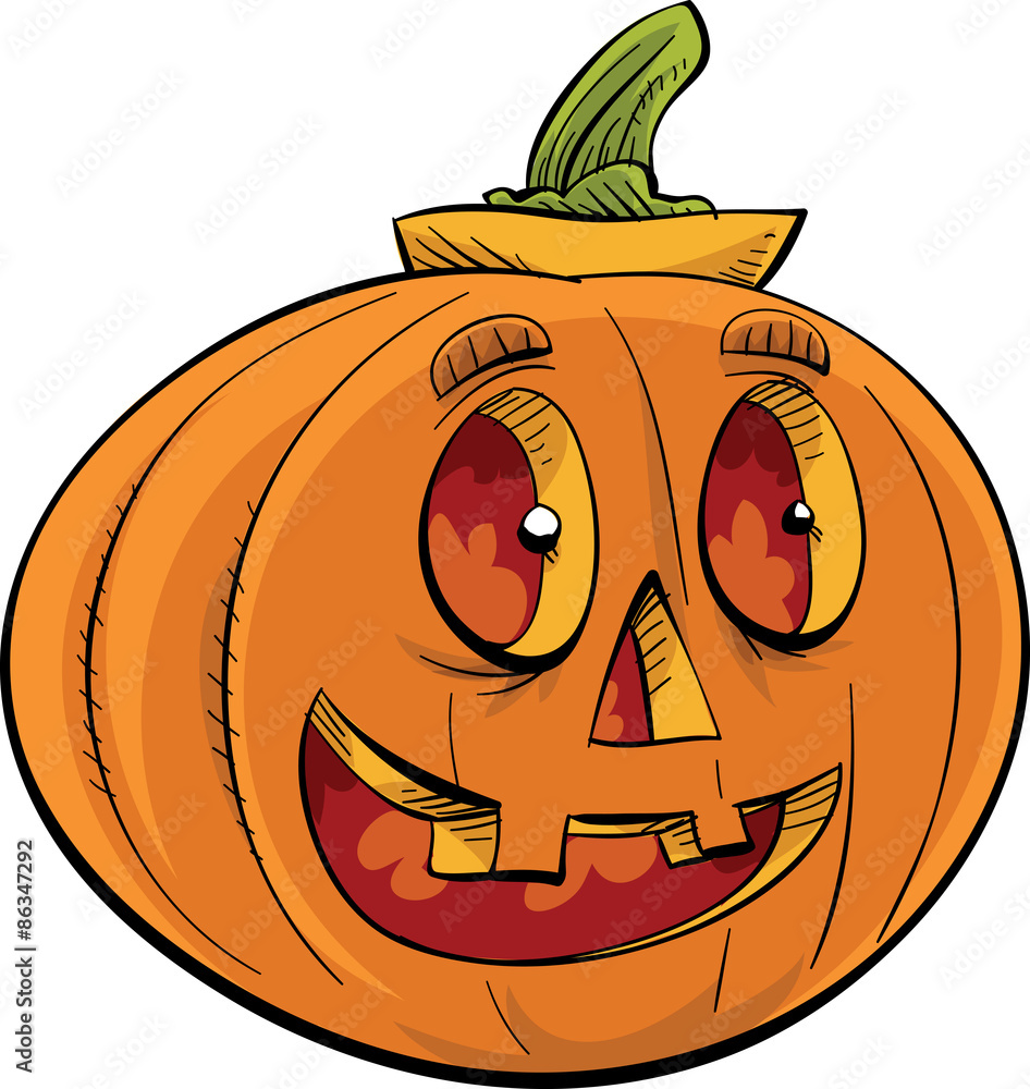 Happy Jack O Lantern Cartoon