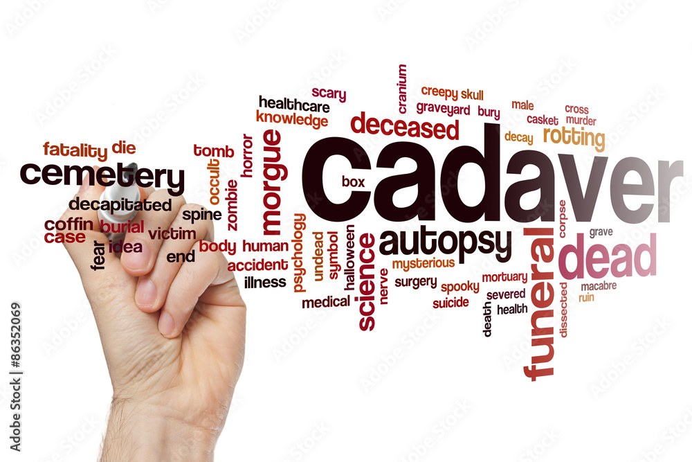 Cadaver word cloud Stock Photo | Adobe Stock
