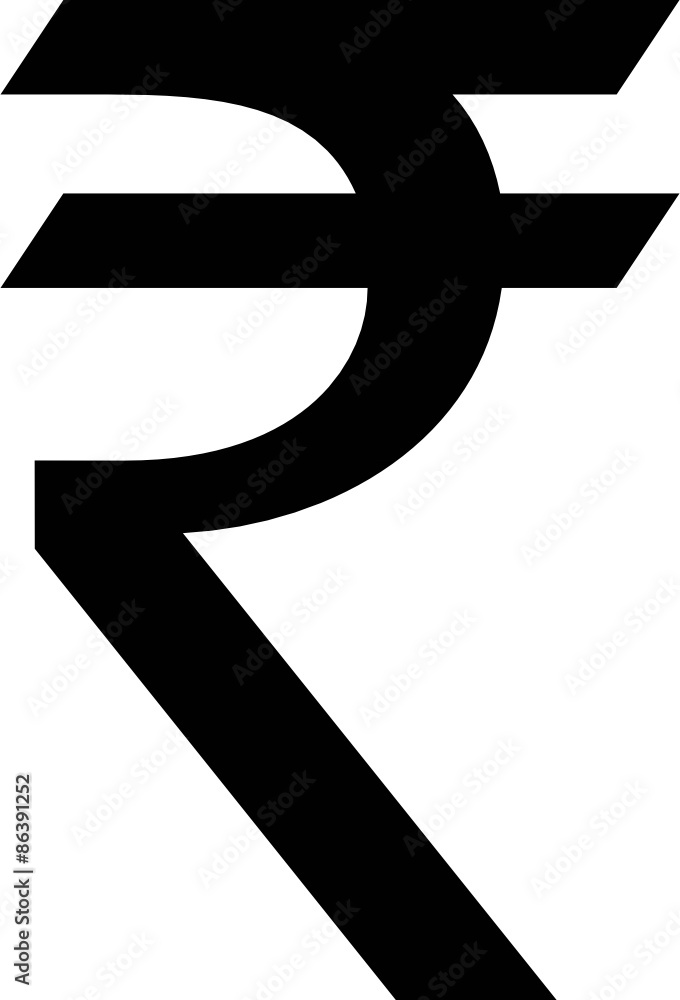 Indian rupee sign Stock Vector | Adobe Stock