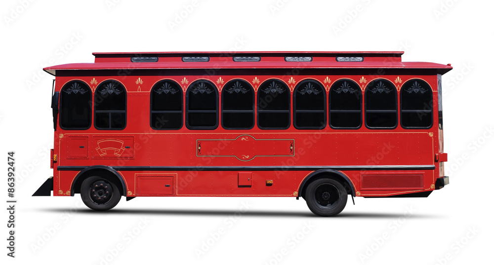 Red Trolly — Clipping Path Stock Photo | Adobe Stock