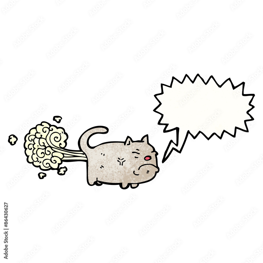 farting cat cartoon Stock Vector | Adobe Stock