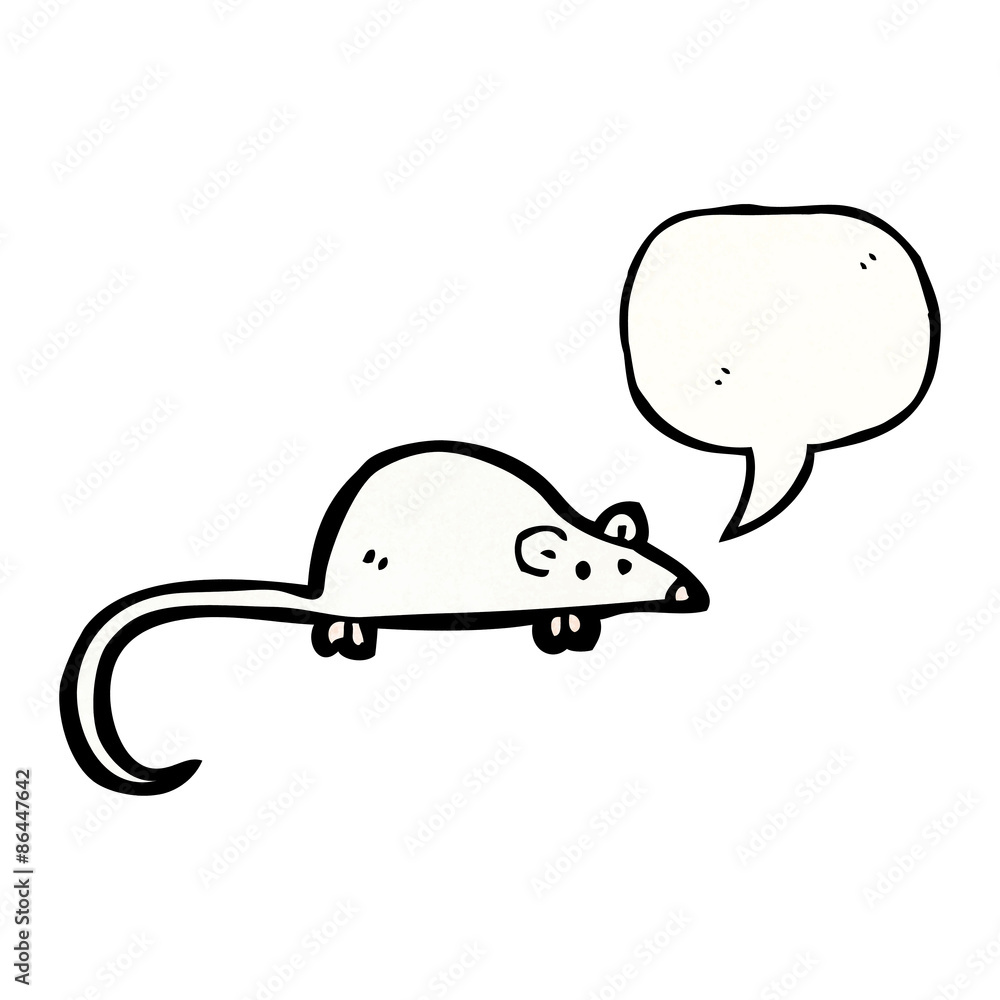 cartoon squeaking mouse Stock Vector | Adobe Stock