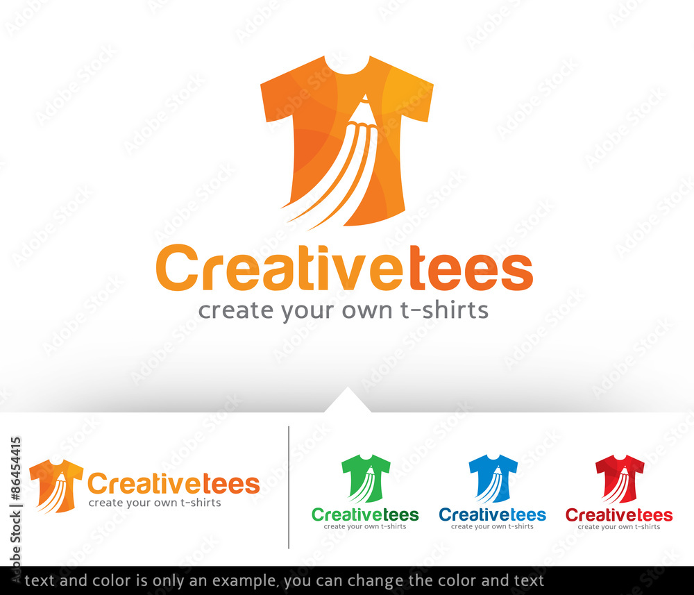 Creative T-shirt Logo Design Template Vector Stock Vector | Adobe Stock