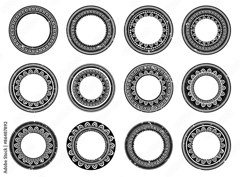 Set of circle polynesian tattoo Stock Vector | Adobe Stock