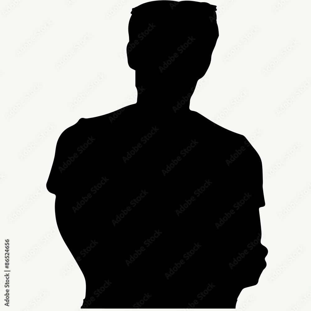 Man silhouette profile picture (vector) Stock Vector | Adobe Stock