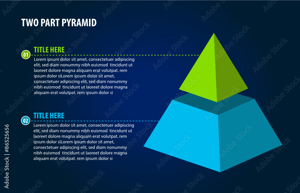 Two Level Pyramid Stock Vector | Adobe Stock